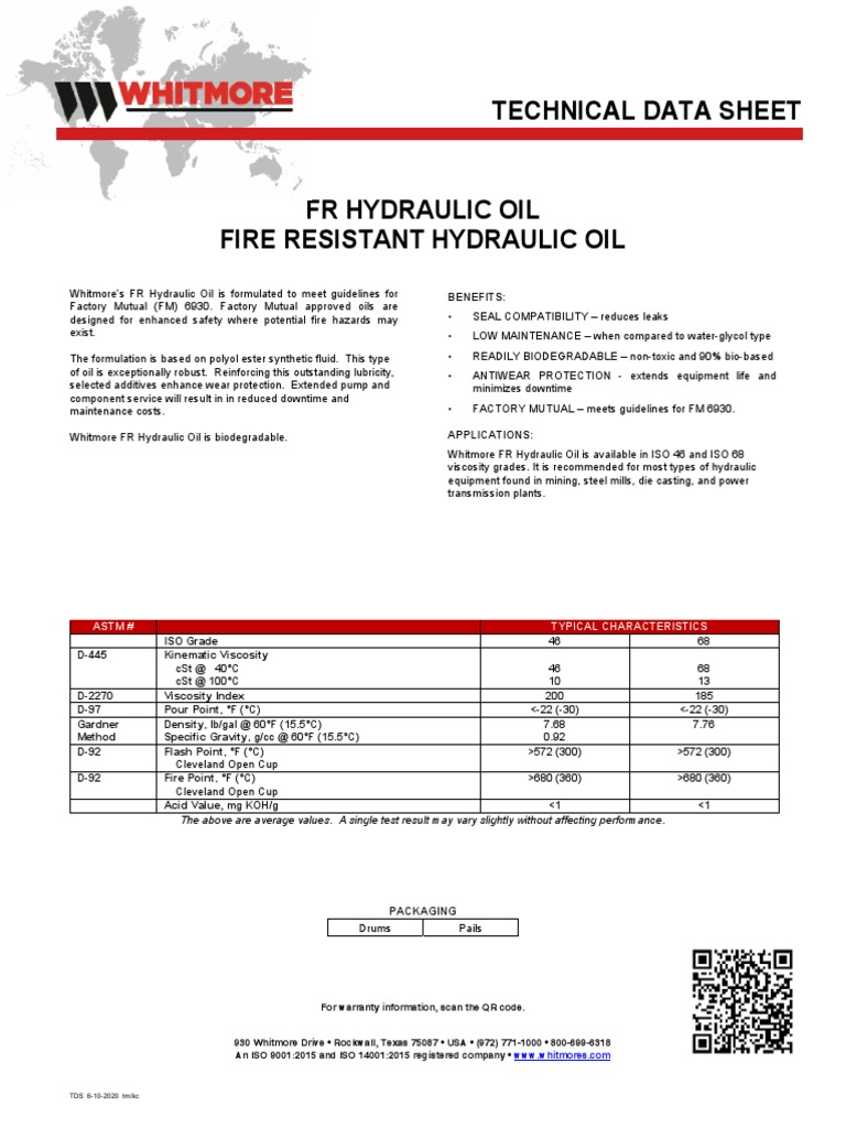 Technical Data Sheet: Astm # Typical Characteristics | PDF | Viscosity | Chemical Substances