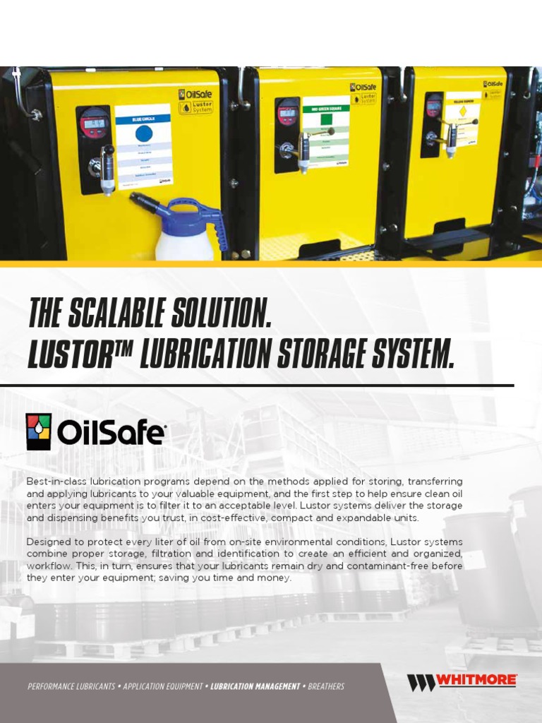 Whitmore OilSafe Lustor - Lubricant Storage Systems PDS | PDF ...