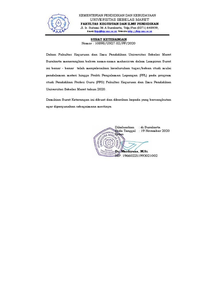 Suket Selesai PPG Daljab 2 Tahun 2020 | PDF