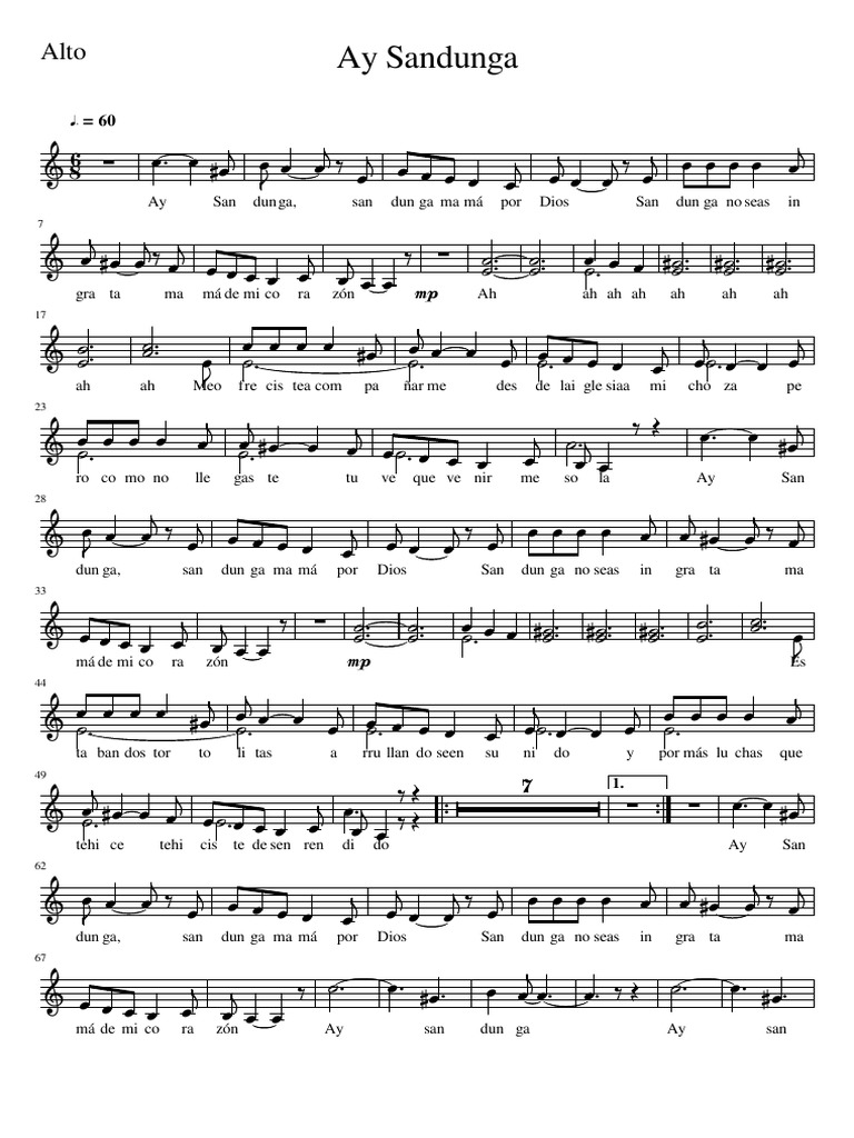 Ay Sandunga: Letra y Significado | PDF