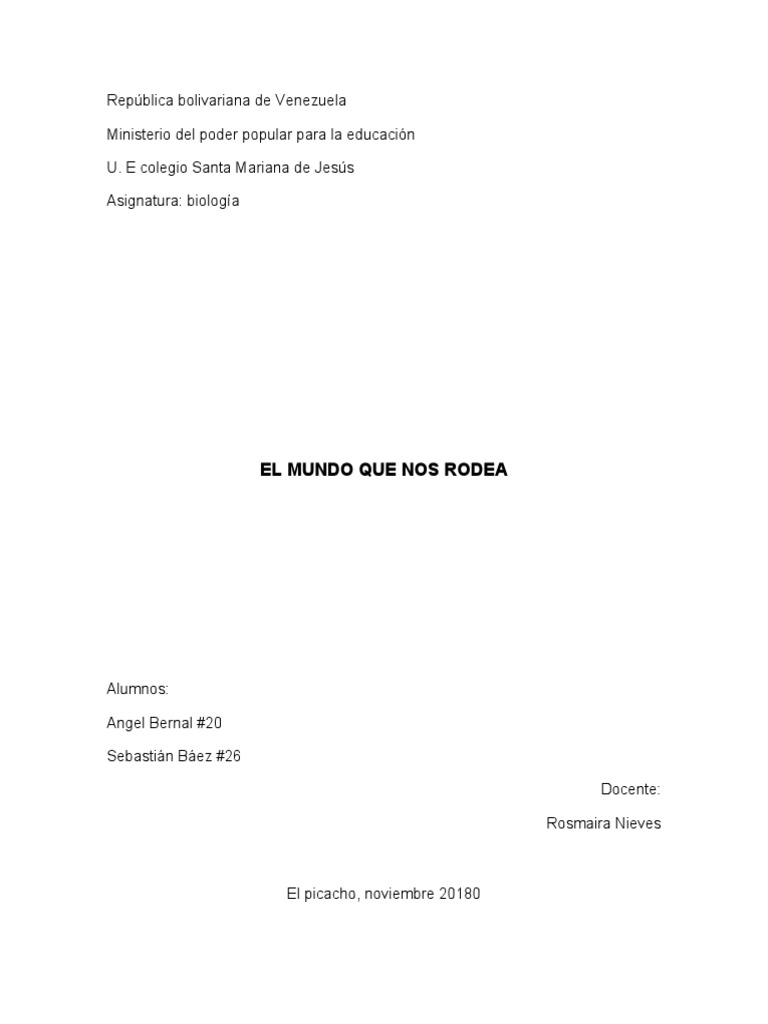 El Mundo Que Nos Rodea | PDF | Suelo | Entorno natural