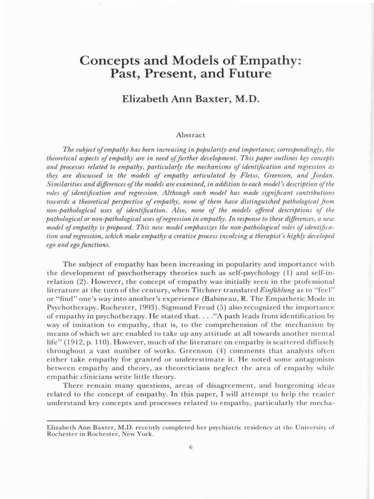 Models of Empathy | PDF | Psychology | Psychological Concepts