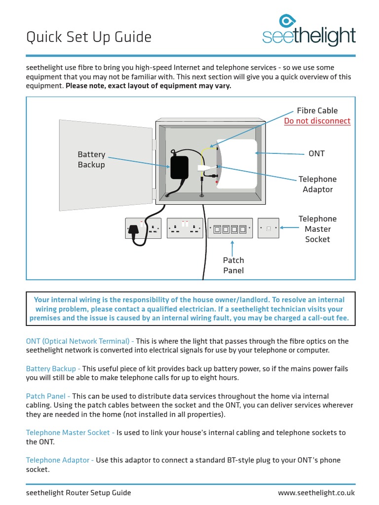 Quick Set Up Guide: Fibre Cable | PDF | Internet Access | Wi Fi