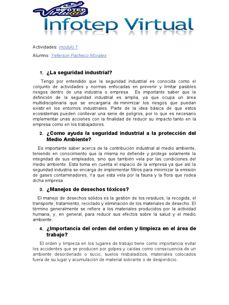 Modulo 1.yeferson - Pacheco | PDF | Residuos | Naturaleza