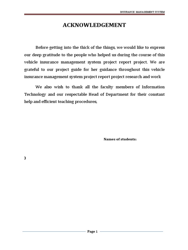 Vehicle Insurance Management System Report | PDF | Relational Database ...