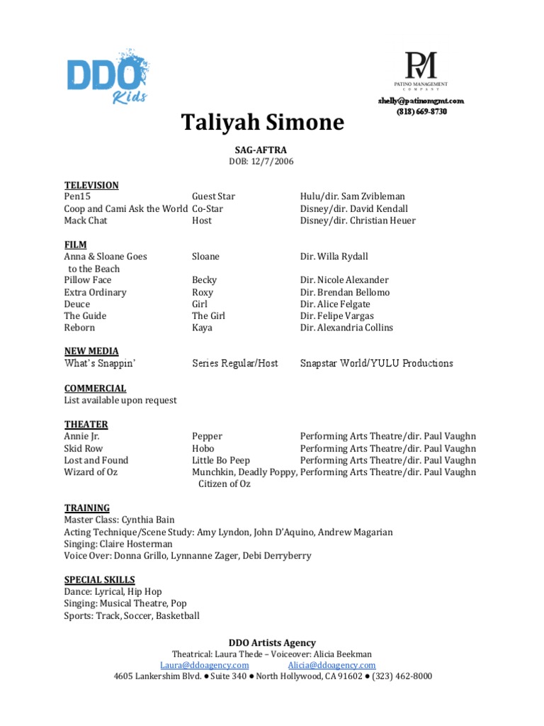 Taliyah Simone Resume | PDF