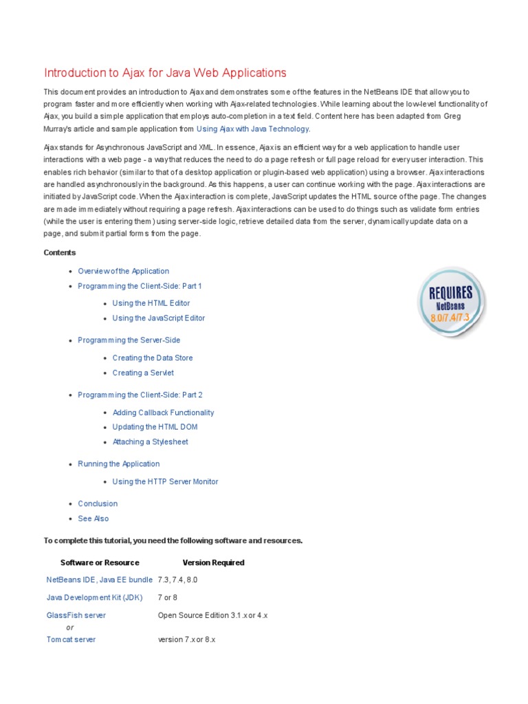 5.introduction To Ajax For Java Web Applications - NetBeans IDE ...