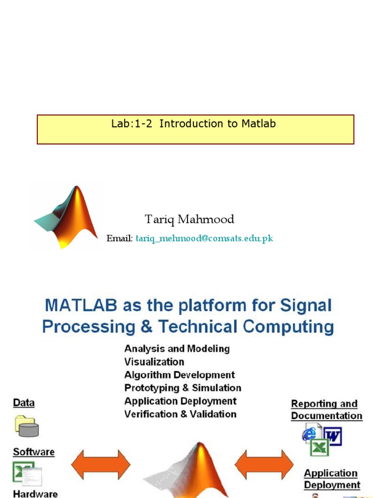 Tariq Mahmood: Lab:1-2 Introduction To Matlab | Download Free PDF ...