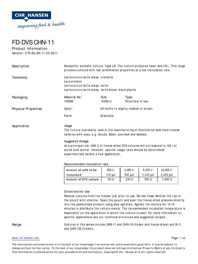 Fd-Dvs Chn-11: Product Information | PDF | Copyright | Foods