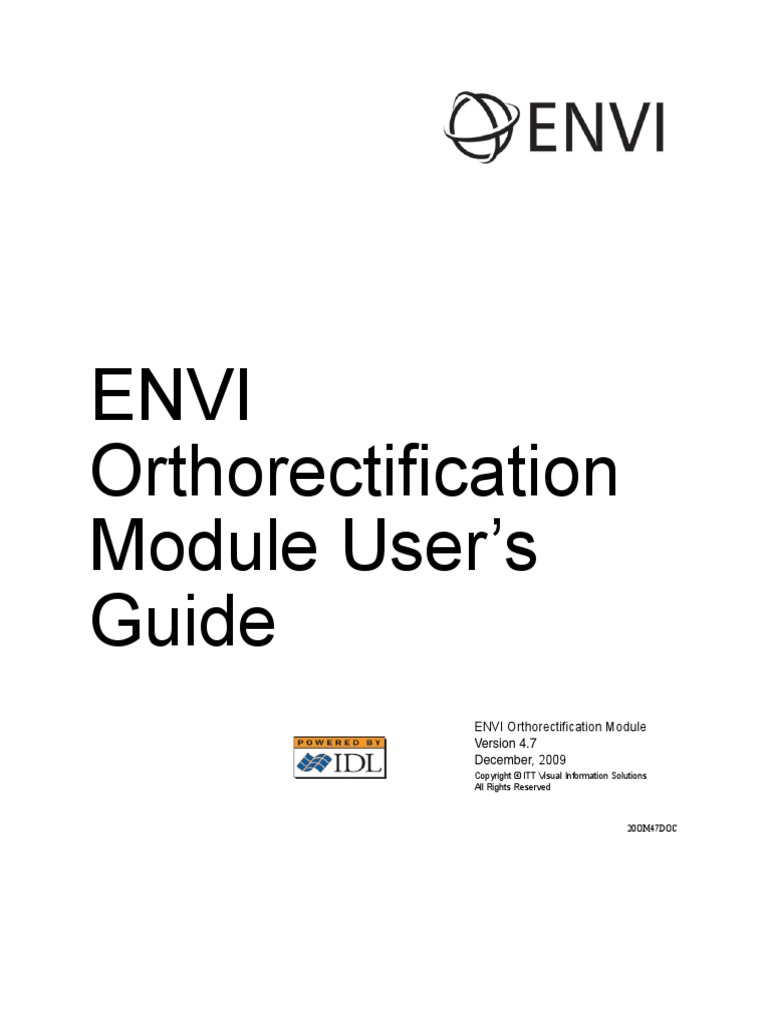 ENVI Orthorectification - Module - User - Guide | PDF | License | Esri