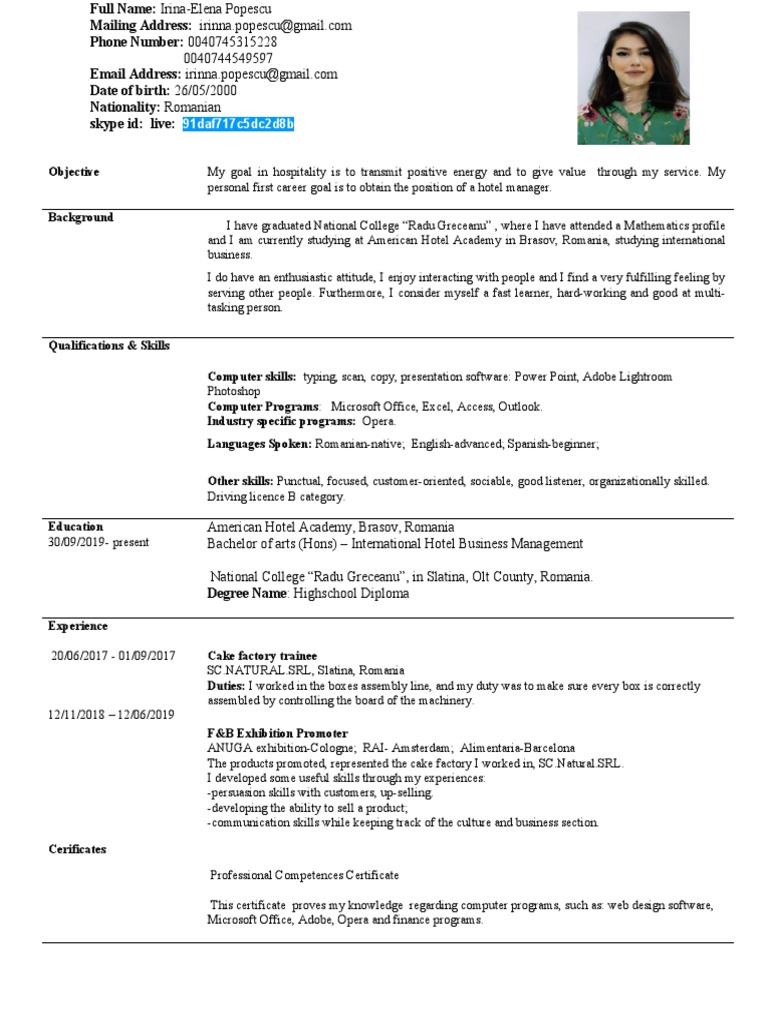 CV Template | PDF | Software | Computing