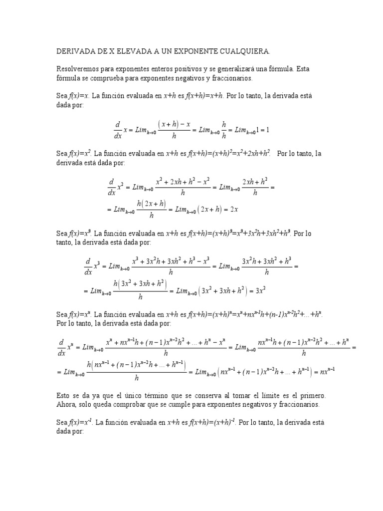 c1 Der Formulas Xan | PDF | Análisis matemático | Análisis