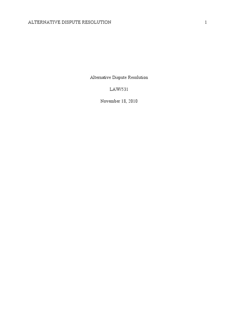 Alternative Dispute Resolution Methods | PDF | Alternative Dispute ...