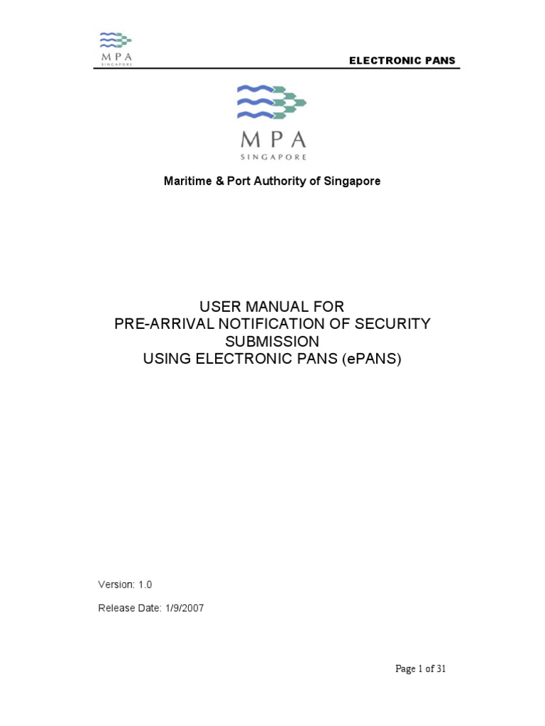 ePANS - Usermanua SINGAPOIRE L | PDF | Filename | Internet Explorer