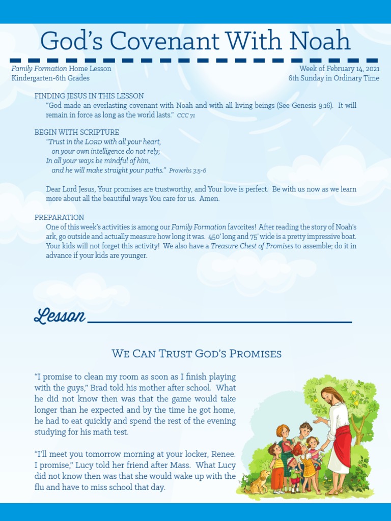 Gods Covenant With Noah - Home Lesson | PDF | Noah's Ark | Noah