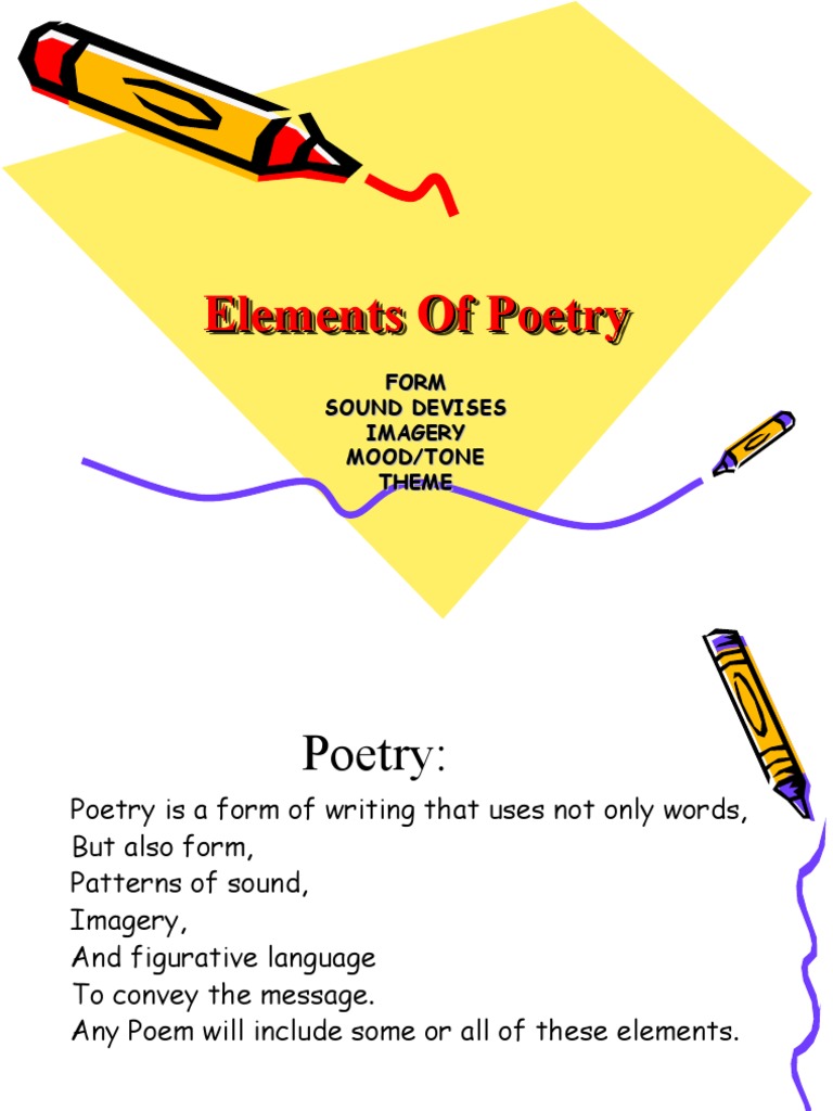 Elements of Poetry Elements of Poetry | PDF | Poetic Devices | Poetry