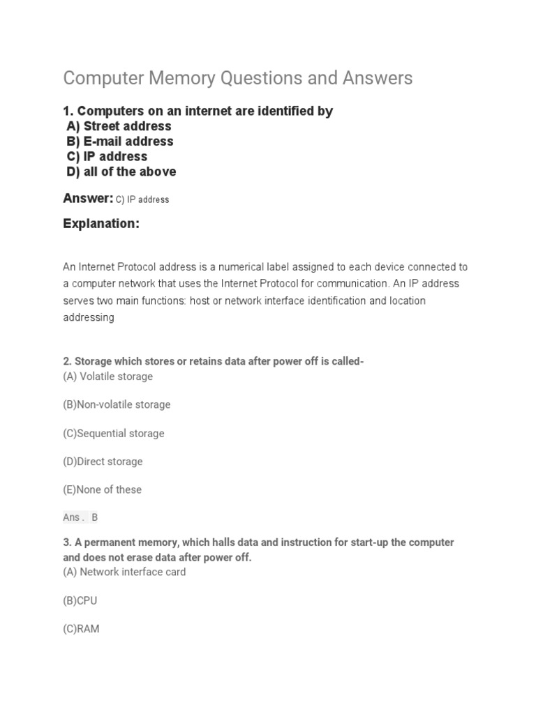 Basic Computers GK | PDF | Computer Data Storage | Random Access Memory