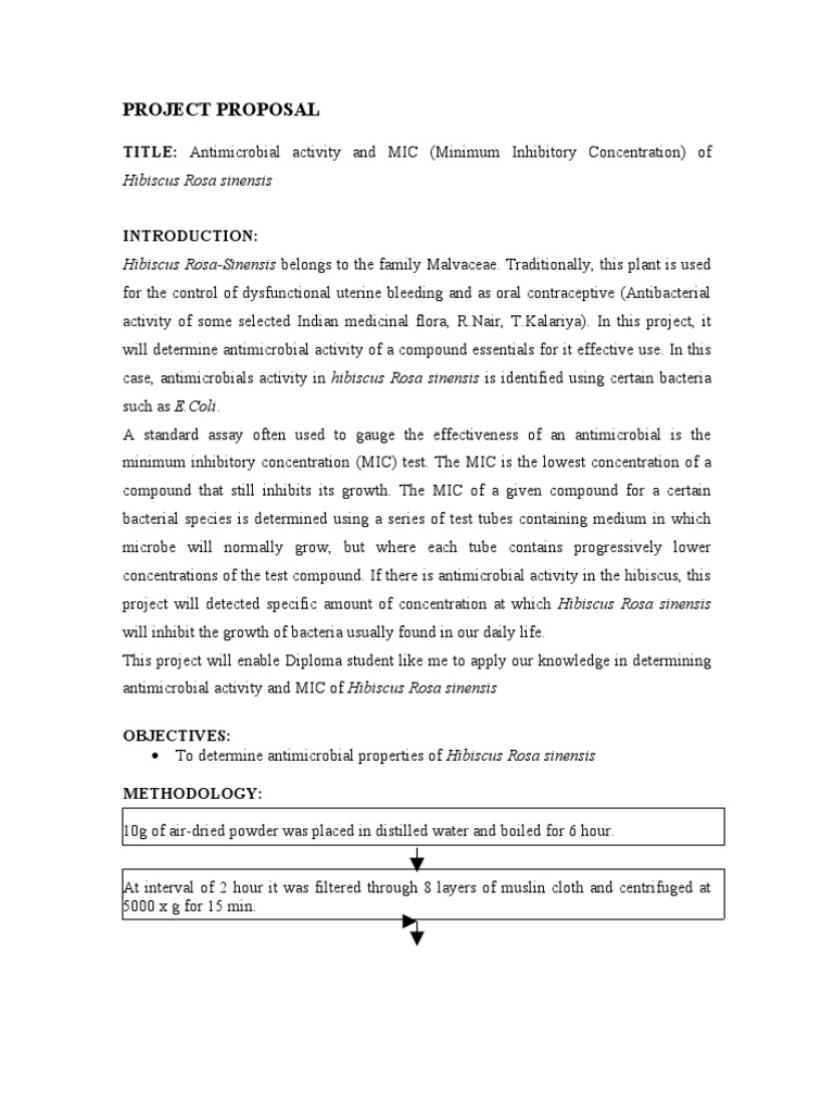 PROJECT PROPOSAL - CORRECTIONdoc2 | PDF | Microbiology | Clinical Pathology