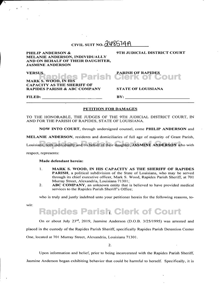 Rapides Parish Clerk of Court Overview | PDF