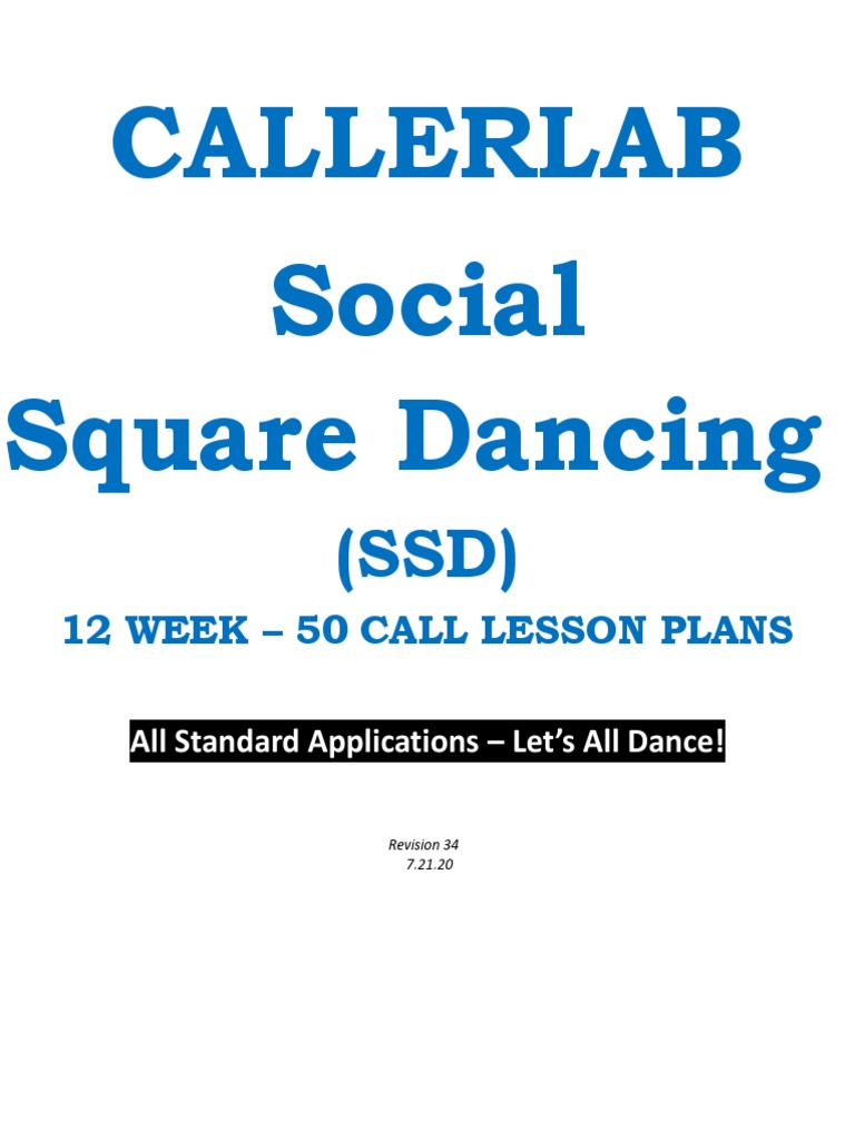 CallerLab Social Square Dancing Teaching Guide v#34-7.21.20 | PDF | Dances | Social Dance