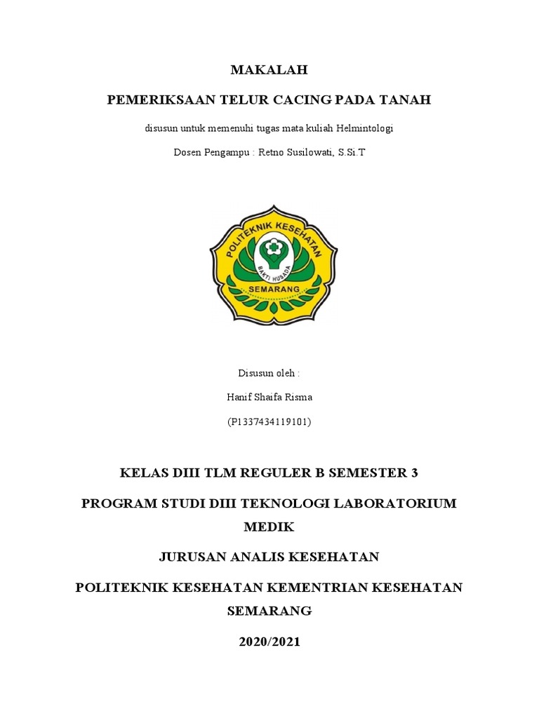 Pemeriksaan Telur Cacing | PDF