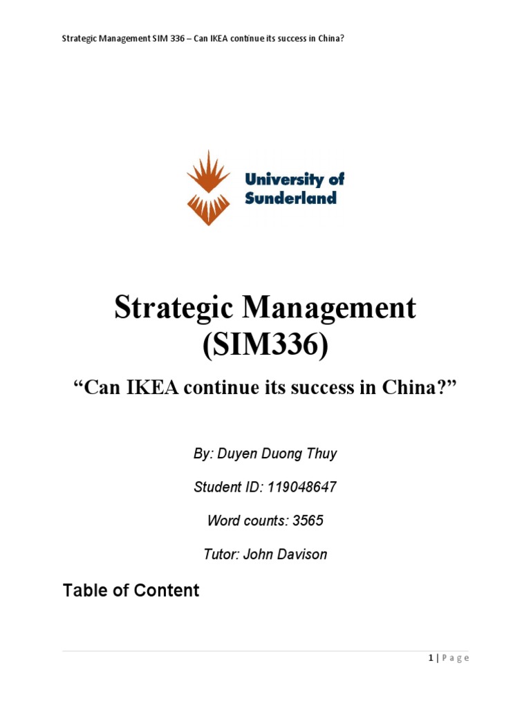 Strategic Management Assignment | PDF | Strategic Management | Swot ...