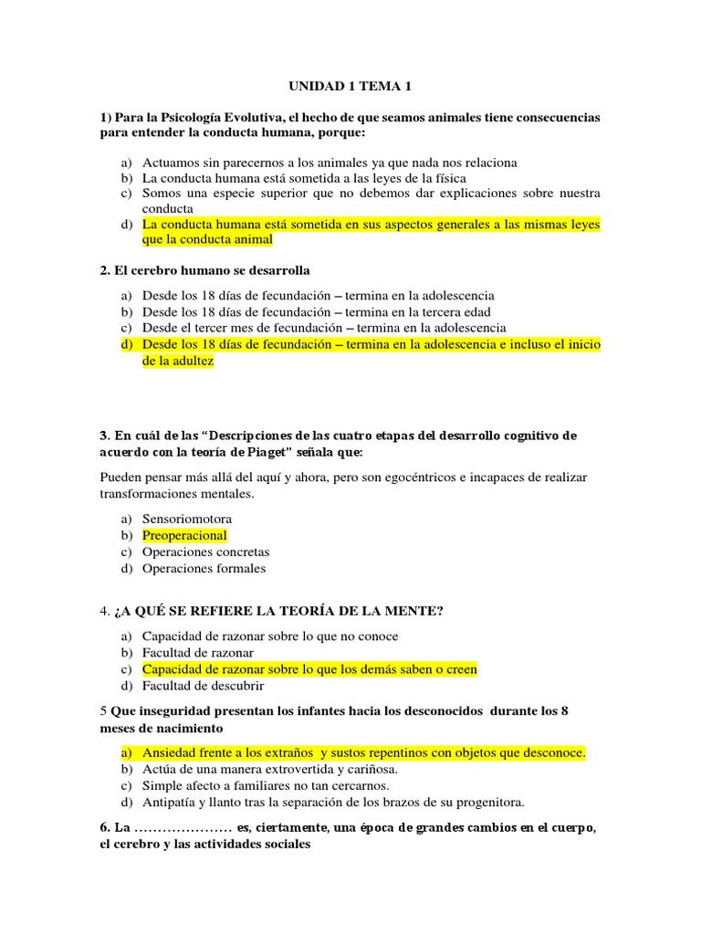 Preguntas Psico | PDF | Las emociones | Motivación