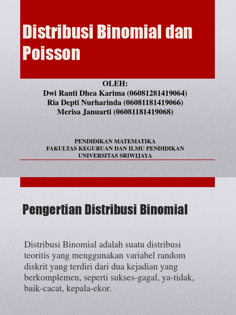 6-Distribusi Binomial Dan Poisson | PDF