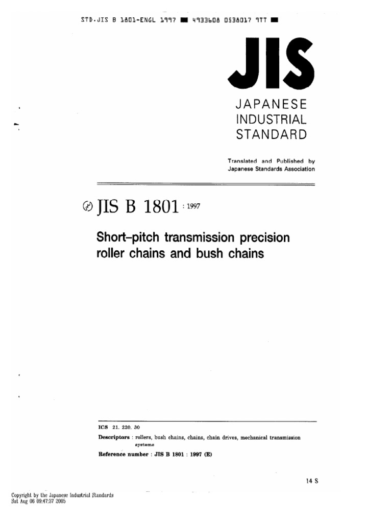 Jis B1801 | PDF