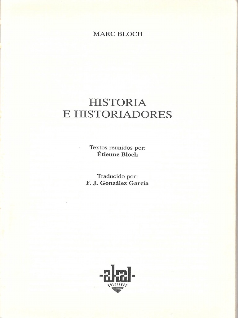 3 - Historia e Historiadores-Marc Bloch | PDF