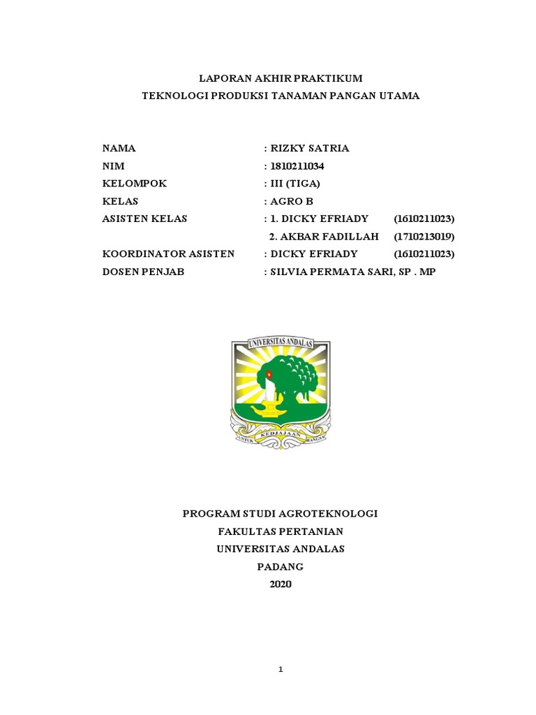 Laporan Akhir TPTP Rizky Satria 1810211034 | PDF