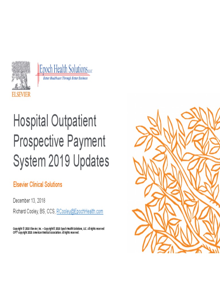 Hospital Outpatient Prospective Payment System 2019 Updates - Shared1 ...