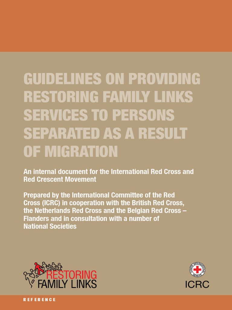 2010 - ICRC Guidelines On RFL Services To Persons Separated As A Result ...