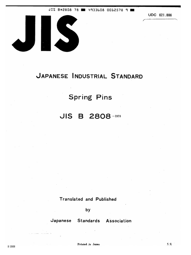 Jis B2808 1978 | PDF