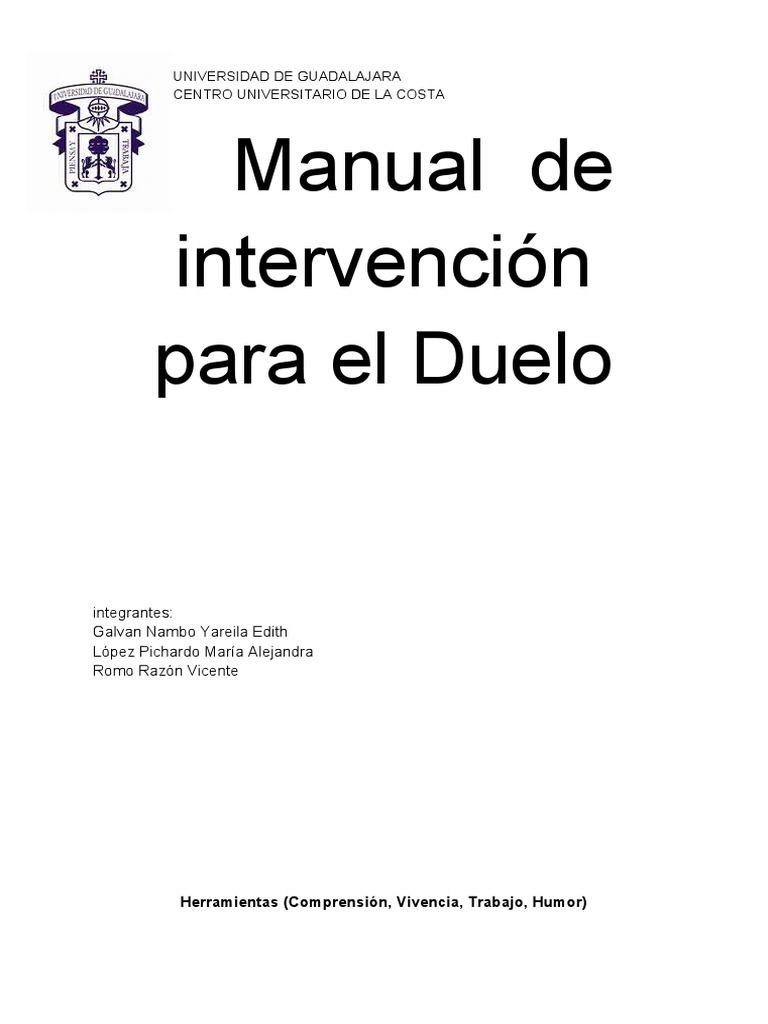 Manual de Intervención para el Duelo | PDF | Dolor | Ansiedad