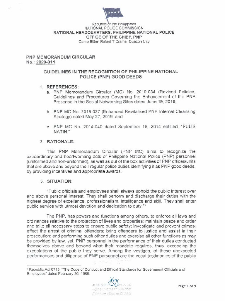 PNP MC 2020 011 | PDF