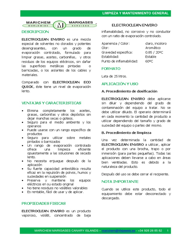 Electroclean Enviro - Es | PDF | Agua | Materiales