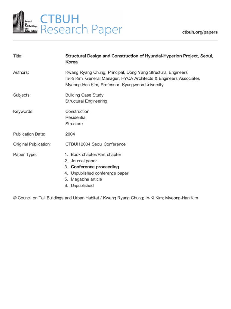 1651 Structural Design and Construction of Hyundai Hyperion Project ...