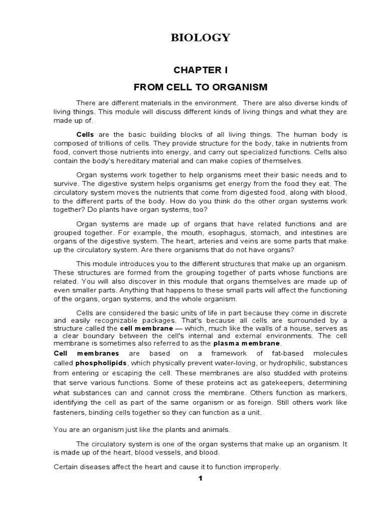 Grade 8 Module | Download Free PDF | Cell (Biology) | Cell Membrane