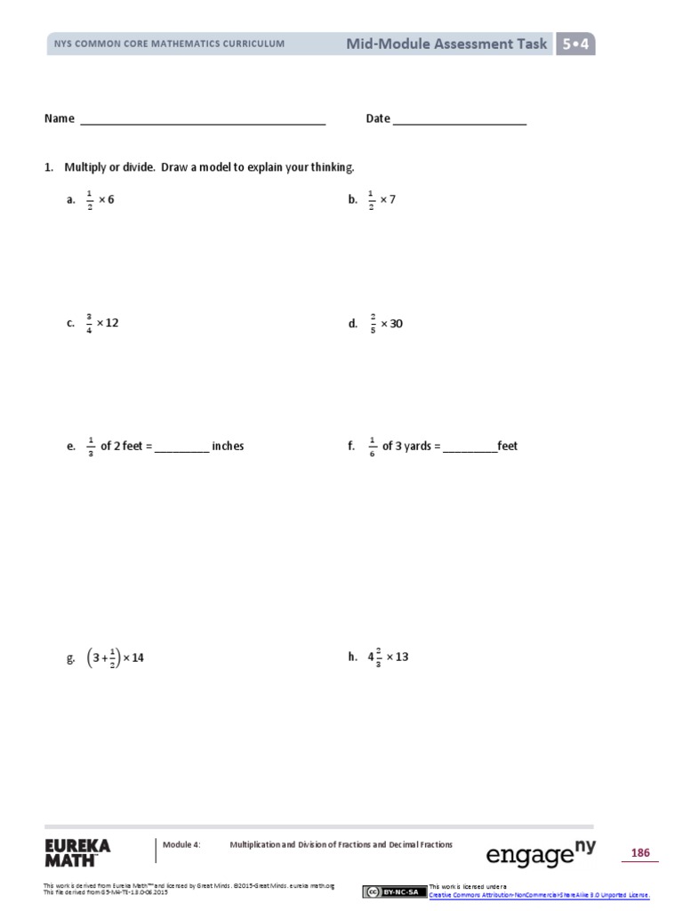 Math g5 m4 Mid Module Assessment | PDF | Teaching Mathematics | Science