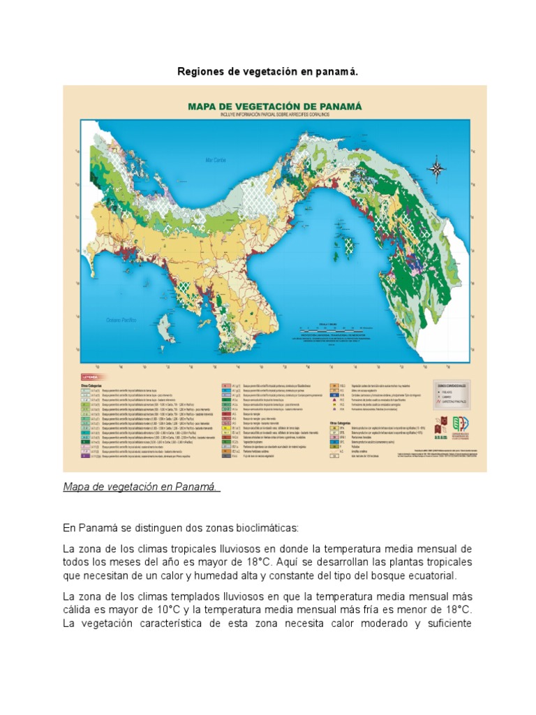 Regiones y Vegetación de Panamá | PDF | Selva | Zona tropical