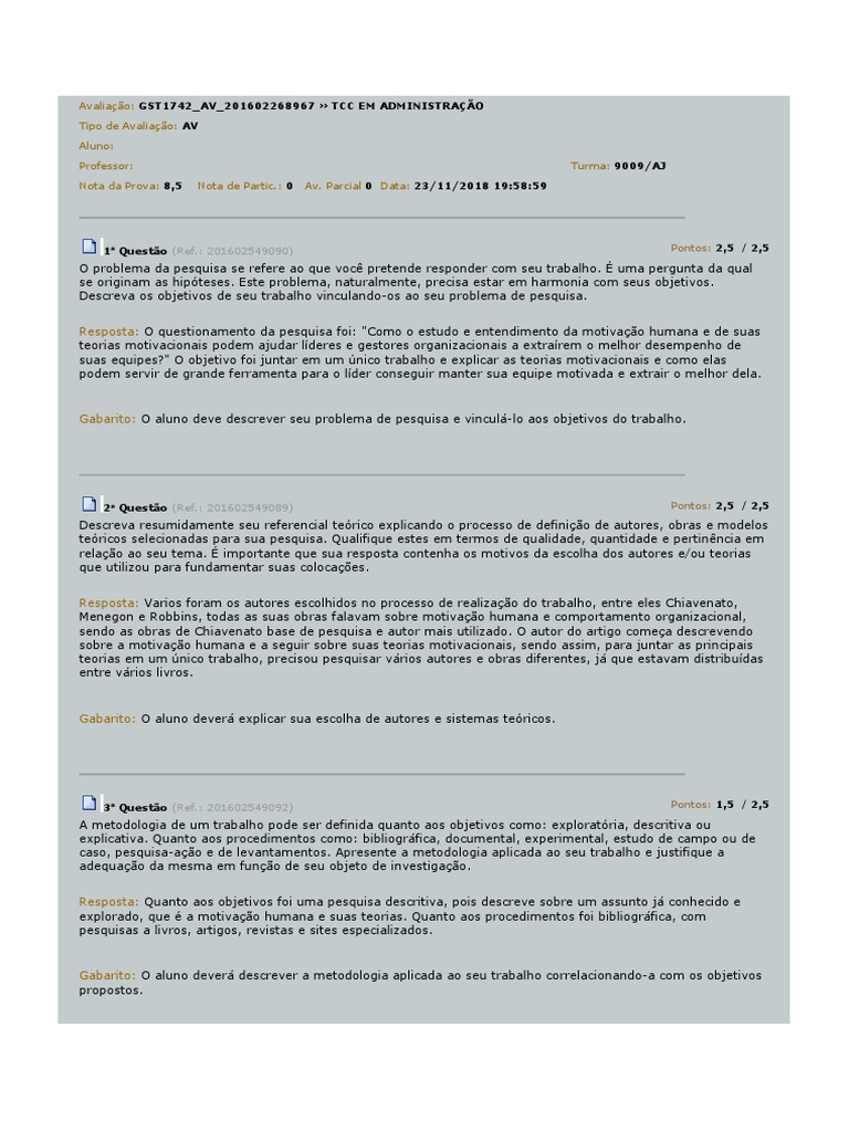 Defesa TCC - Administração | PDF | Liderança | Motivação