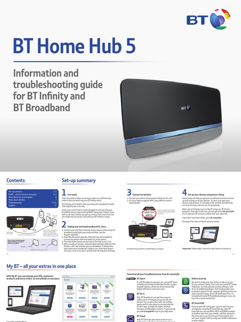 BT Home Hub 5: Information and Troubleshooting Guide For BT Infinity ...