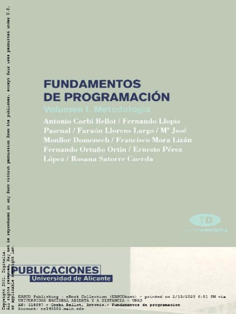 Corbi Bellt 2001 Fundamentos de Programacion | PDF