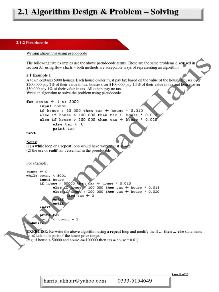 Pseudocode For O Level Computer Science Pdf Algorithms Body Mass
