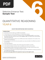 AGAT Test Sample Questions for Students | PDF | Reason | Cognition