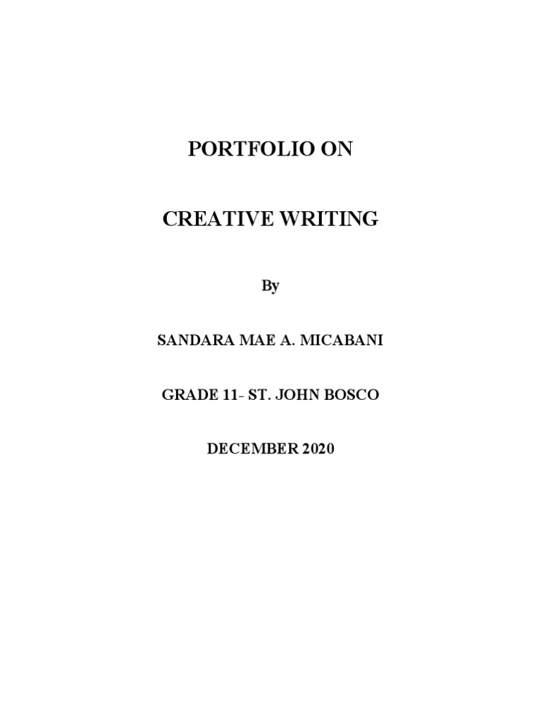 Creative Writing Portfolio 2020 | PDF | Nature