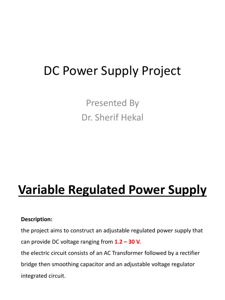 Project Proposal - Variable DC Power Supply | PDF | Power Supply ...