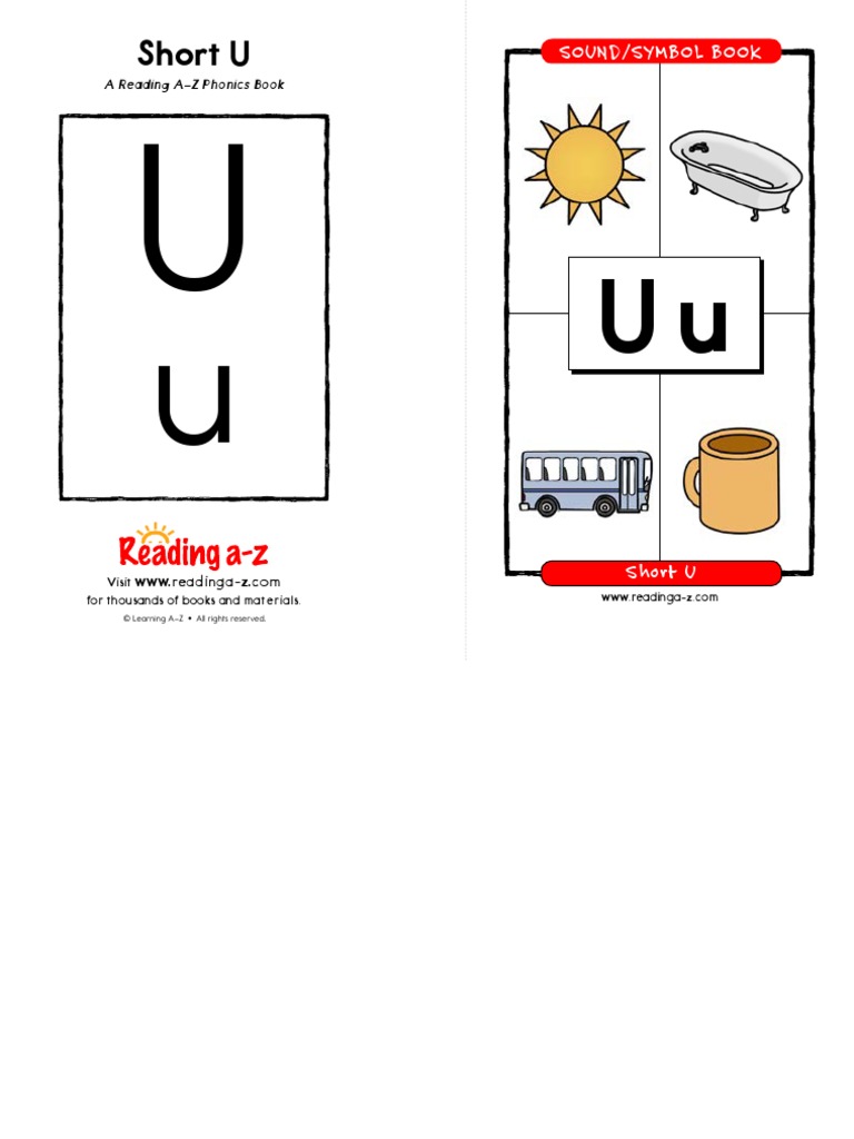 Reading A To Z Short U Book | PDF