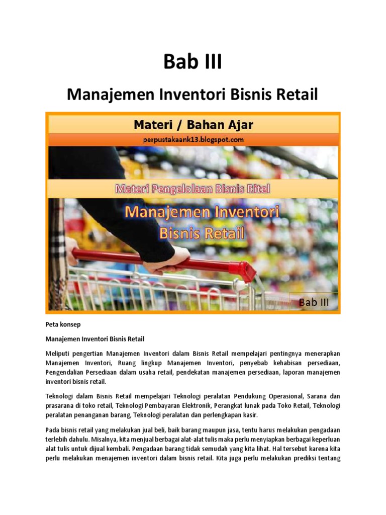 Bab 3 Manajemen Inventori Bisnis Retail | PDF